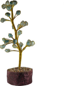 REIKI CRYSTAL PRODUCTS Light Blue Onyx Tree Decorative Showpiece - 25 ...