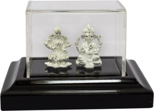 Quoface Rare Laxmi and Ganesh Silver Electroforming Idol Statues ...