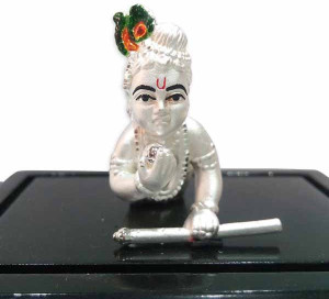 PURAN 999 Pure Silver Idol Ladoo Gopal Ji (Krishna) (Divine Gift in Air ...
