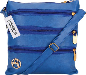 Emblazon Blue Sling Bag EM1218-Blue Blue - Price in India | Flipkart.com