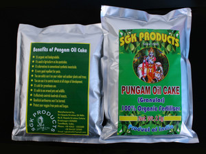 SGK PRODUCTS Pongamia Oil Cake, 100% Organic Fertilizer, 2kg Bag Plant ...