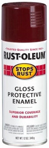 RUST-OLEUM Stops-Rust-Enamel-Multi-Purpose Maroon Spray Paint 340 ml ...