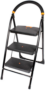 Curve Premium Heavy Duty Wide - 3 Steps Folding (With Platform) Steel ...