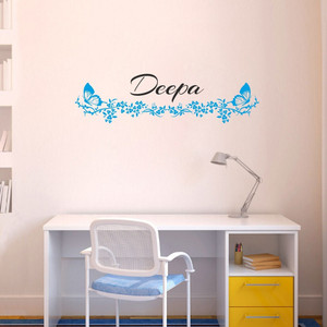 DECOR KAFE 55.88 cm Butterfly With name DEEPA Wall Covering Size : ( 56 ...
