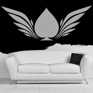 DeStudio 120 cm DeStudio Ace of Spades with Wings Wall Stickers Size ...