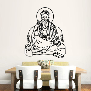 Hoopoe Decor 48 cm Waheguru Ji Self Adhesive Sticker Price in India ...