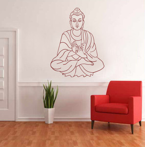 Impression Wall 60 cm Mahaveer Bhagwan Wall Sticker Self Adhesive ...