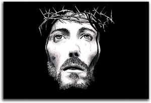 Artifa 40 cm Jesus Christ God Face Wall/Door Sticker Self Adhesive ...