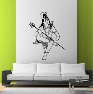 Decor Villa 30 cm Decor villa Om shiv ji Wall decal & sticker Black ...