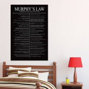 Posterboy 60.96 cm Murphy'S Law Peel and Stick Wall Decal Removable ...