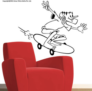 Tinkle 2 Suppandi Skateboard Decal by Chipakk (Medium) Self Adhesive ...