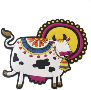 Roti Kapda Makaan Nirvana Cow Magnetic Sticker Price in India - Buy ...