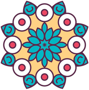 Decor Villa 60.96 cm Decor Villa The Sathiya Floor Sticker (24*24) Inch ...