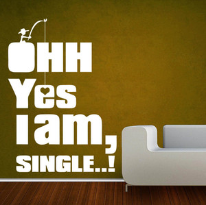 Decor Villa 58 cm Decor villa Ohh Yes I Wall Wall Decal & Sticker White ...