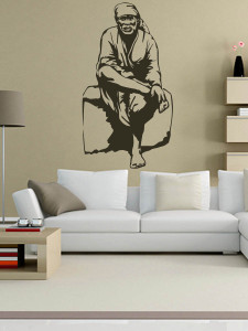 Trends on WALL 104 cm Sai Baba Self Adhesive Sticker Price in India ...