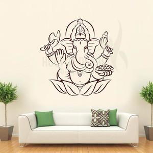 PICKYPOMP 112 cm Lord Ganesha with Modak Self Adhesive Sticker Price in ...