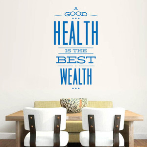 PICKYPOMP 63 cm Health is Wealth Self Adhesive Sticker Price in India ...
