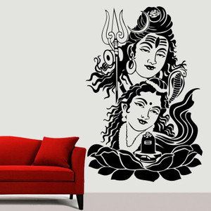 Vsquare Studio 91 cm Lord Shiva Wall Self Adhesive Sticker Price in ...