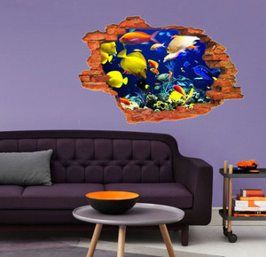 Impression Wall 40 cm Aquatic 3D Art Sticker Price in India - Buy ...