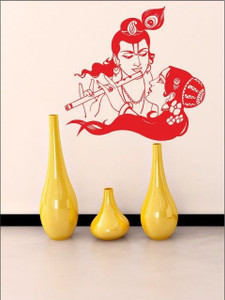 wall1ders 45.72 cm Radhe Krishna Self Adhesive Sticker Price in India ...