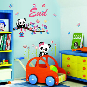 GIFTSNFRIENDS 90 cm End Panda Tree Self Adhesive Sticker Price in India ...
