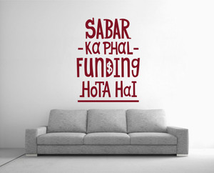 DECOR KAFE 81 cm Decor Kafe Sabar Ka Phal Quote Wall Sticker Self ...