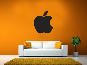 Impression Wall 60 cm Black Apple Logo Wall Sticker Self Adhesive ...