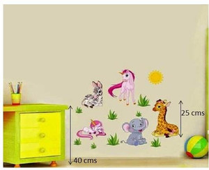 SYGA Cartoon Animals Wall Removable Sticker Price in India - Buy SYGA ...