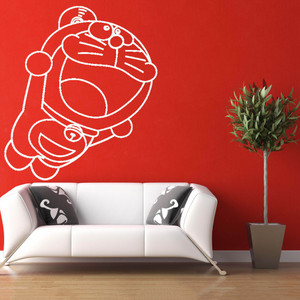 Decor Villa 58 cm Decor villa Doremon Wall Decal & Sticker White Color ...