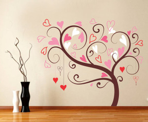 Impression Wall 92 cm Heart Tree Wall Sticker Self Adhesive Sticker ...