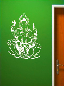 Myhome 45 cm Myhome Vinayak White Self Adhesive Sticker Price in India ...