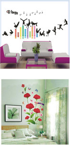 PINDIA 90 cm Multicolour Pinkish Flower & Branch & Red Flower Bunch ...