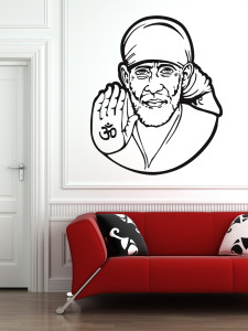 Trends on WALL 74 cm Sai Baba Self Adhesive Sticker Price in India ...