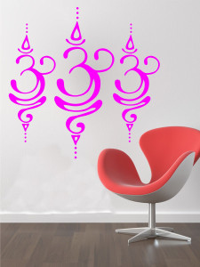 Eight2Ten 60 cm Three Om Pink Self Adhesive Sticker Price in India ...