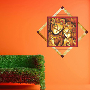 Impression Wall 51 cm Shri Krishna & Radha Wall Sticker Self Adhesive ...