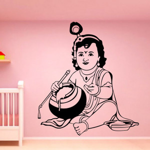 Vsquare Studio 83 cm Lord Krishna Wall Sticker Self Adhesive Sticker ...