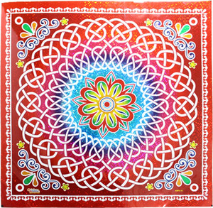 STICKER BAZAAR 50.8 cm Diwali Special Rangoli Large Sparkle Sticker_2 ...