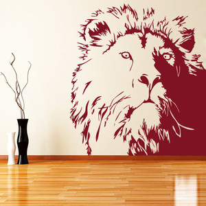creatick Studio 96.52 cm Lion Wall sticker Self Adhesive Sticker Price ...