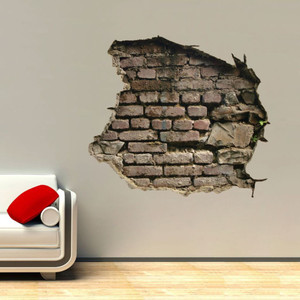 DECOR KAFE 91.44 cm Crack Wall 3D Sticker Price in India - Buy DECOR ...