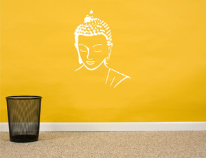 WALL GURU 59.81 cm Gautam Buddha Wall Sticker Sticker Price in India ...