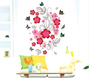 Studio Briana 60 cm Red Floral Swirl Wall Art Sticker For Modern Living ...