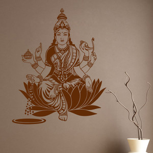 Decor Villa 58 cm Decor villa Maa laxmi ji Wall Decal & Sticker Self ...