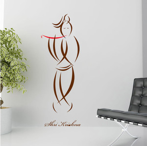 Decor Villa 20 cm Decor villa Shri Krishna Ji Wall Decal & Sticker Self ...