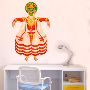 rawpockets 1 cm Kathakali Dance Wall Sticker Self Adhesive Sticker ...