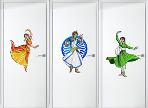 rawpockets 1 cm Indian Tri Color Classical Dance Wall Stickers Self ...
