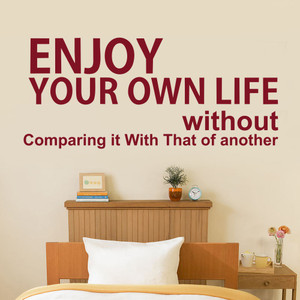 DECOR KAFE 68 cm Decor Kafe Enjoy Life Quote Wall Decal Self Adhesive ...