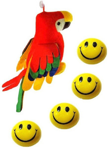 VRV Soft Smiley Face Balls and Musical Parrot - 20 cm - Soft Smiley ...