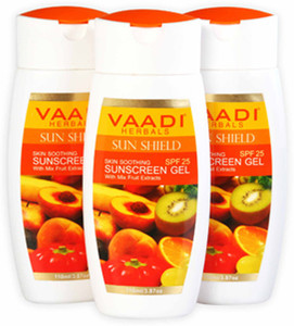 VAADI HERBALS Sunscreen - SPF 50 PA+++ Sunscreen Gel with Mix Fruit ...