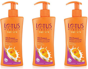 LOTUS Sunscreen - SPF 25 PA+++ Herbals Safe Sun UV-Protect Body Lotion ...