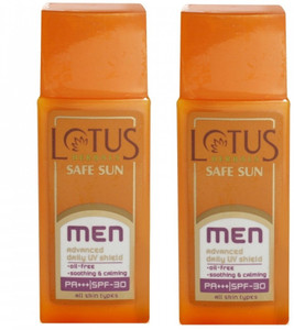 LOTUS Sunscreen - SPF 50 PA+++ Safe Sun Men Advanced Daily UV Shield ...